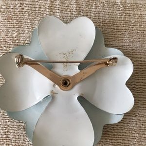 Vintage | Jewelry | Vintage Turquoise Enamel Flower Brooch | Poshmark